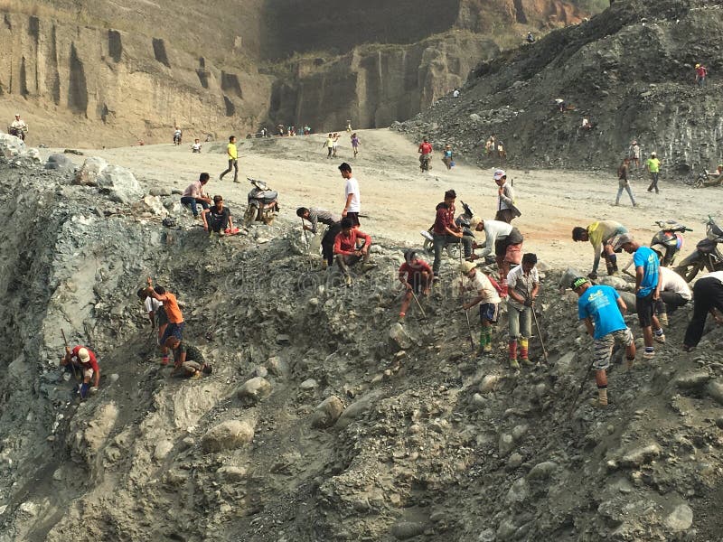 Jade Land Mining Area editorial image. Image of mining - 100174040