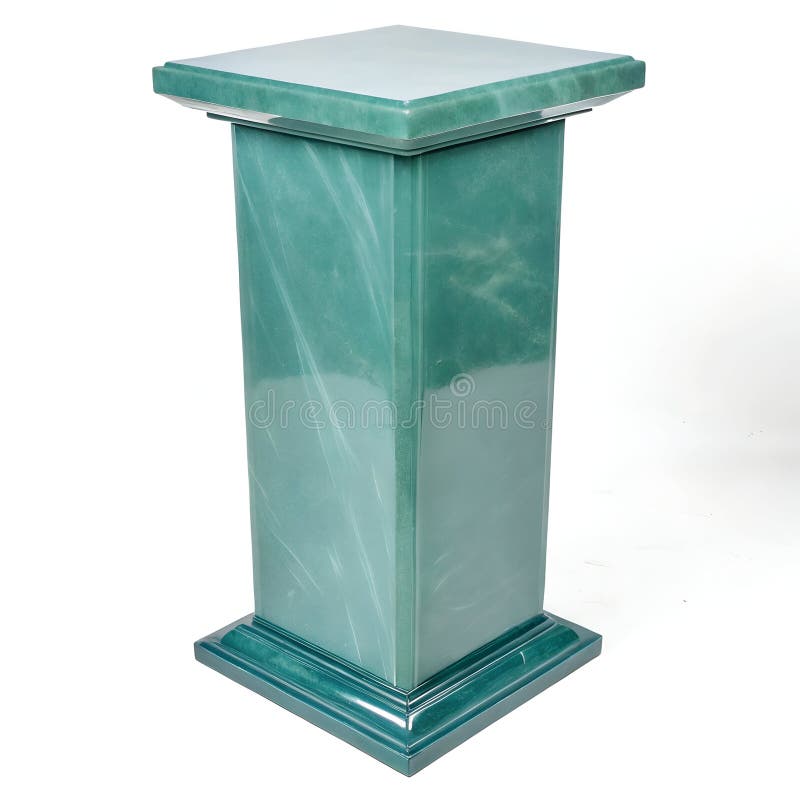 Jade Podium Isolated on White Background Stock Illustration ...