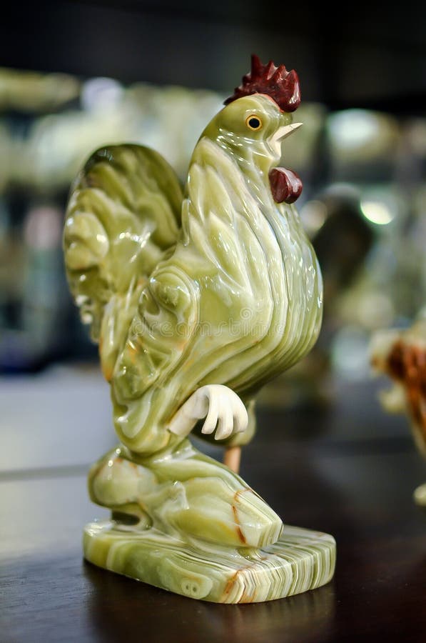 Jade rooster stock image. Image of bird, designe, interiour - 73737553