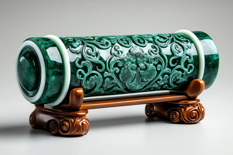 Jade Scroll Holders, Elegant Designs, Scholarly Traditions Preserve ...