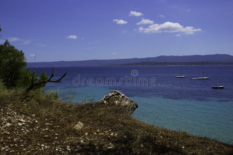 Jadran sea stock photo. Image of brac, wood, ship, croatia - 56358560
