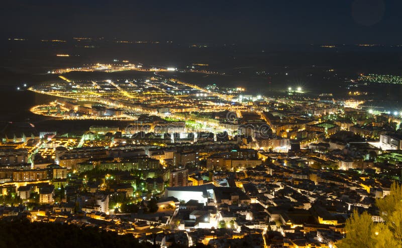 Jaen City at night Spain stock image. Image of view, travel - 22033327