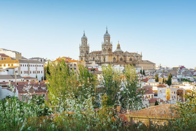Jaen City View with Jaen Cathedral - Jaen, Spain Stock Image - Image of ...