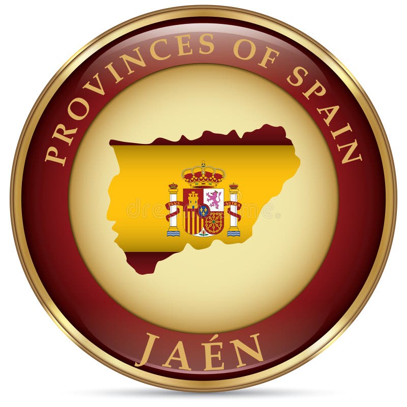 Jaen Map. Vector Illustration Decorative Design Stock Illustration ...