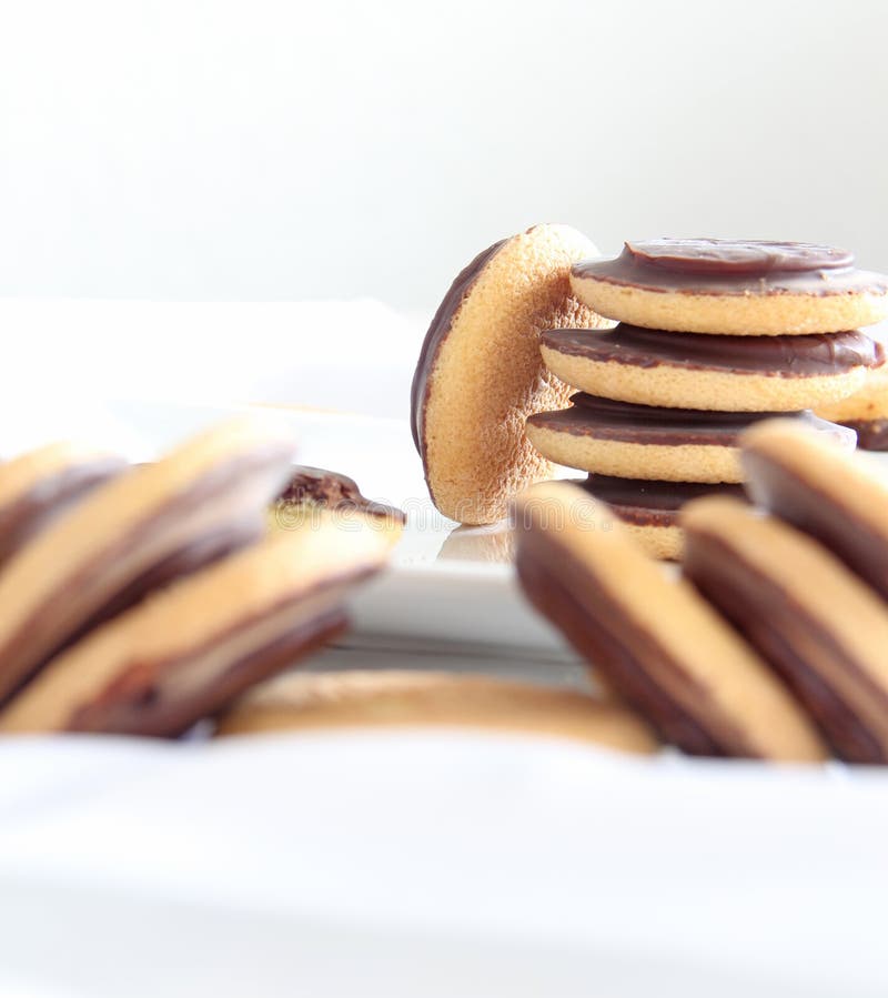 Jaffa Cakes - Traditional Sweet Cookies Stock Photo - Image of ...