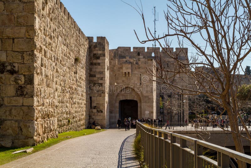 Jaffa Gate of the Old City in Jerusalem, Israel Editorial Photo - Image ...