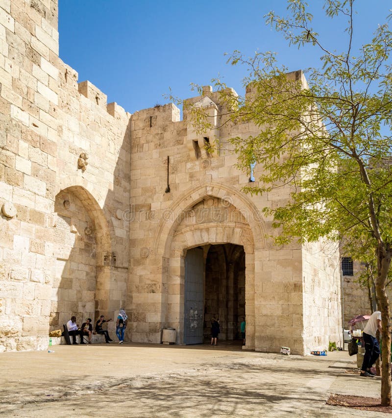 Jaffa Gate in Old City of Jerusalem, Israel Editorial Image - Image of ...