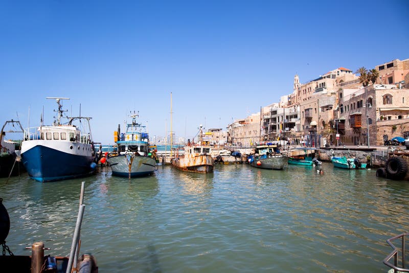 Jaffa Old Port. Tel Aviv, Israel Stock Image - Image of ocean, fortress ...