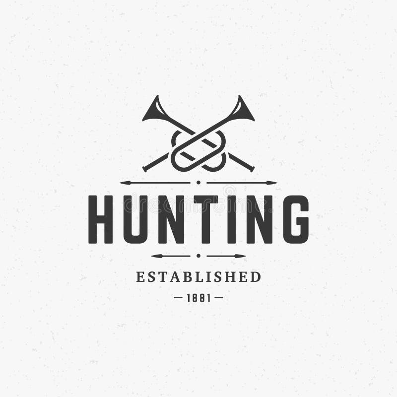 Jaga Klubbatappning Logo Template Emblem Vektor Illustrationer ...