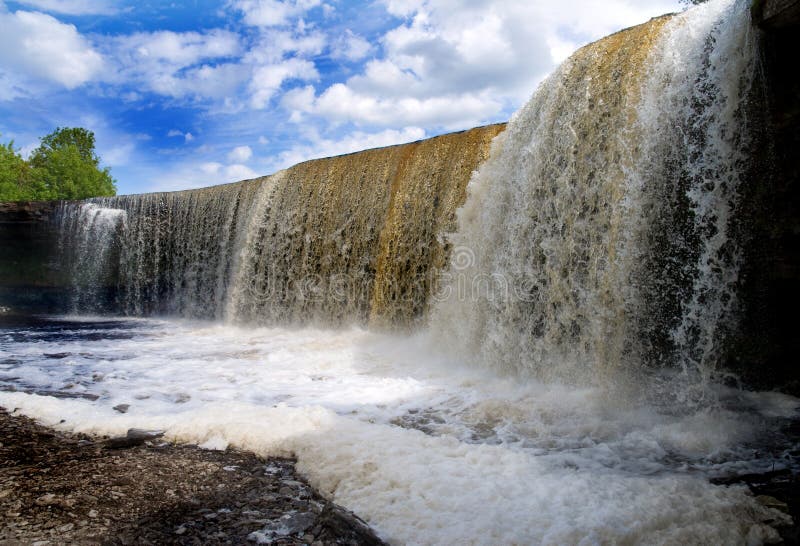 Jagala Waterfall in Estonia Stock Photo - Image of splash, waterfall ...
