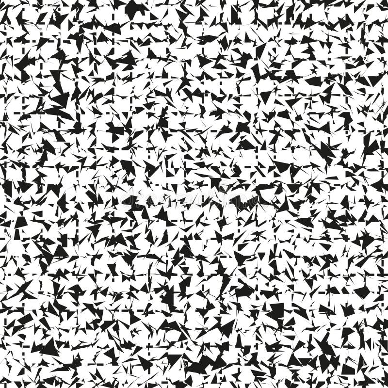 Jagged Black Pattern. Fragmented Abstract Shape. Vector Chaotic ...