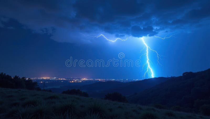 Epic Lightning Strike Landscape Photography Stock Illustrations – 783 ...