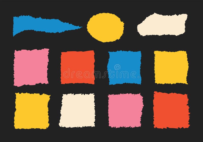 Ripped and Cutout Paper, Jagged Trip Sticker Piece. Black Shape with ...