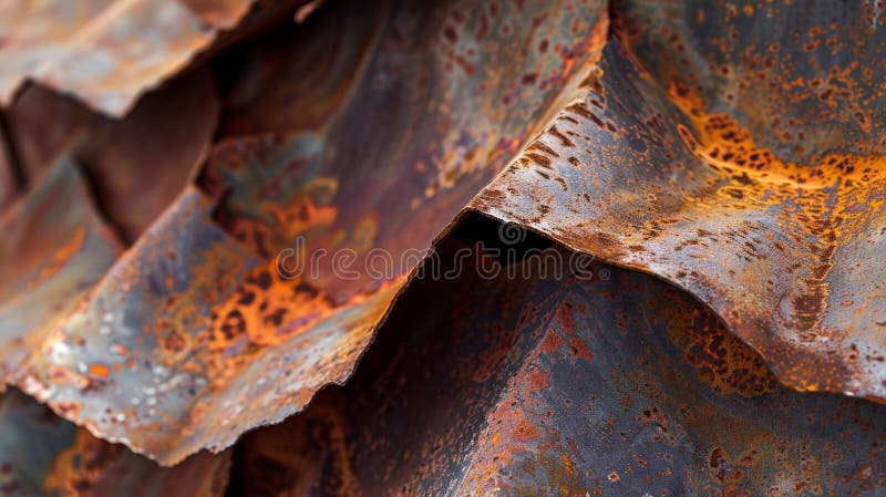 The Jagged Edges and Sharp Corners of the Rusted Sheet Steel Give the ...