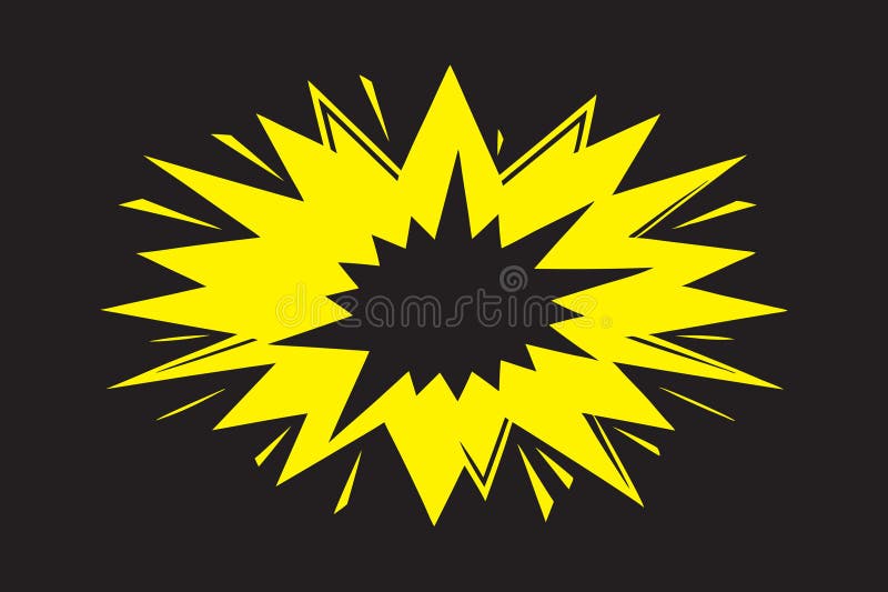 Jagged Explosion Burst Silhouette Icon Dynamic Impact Vector Stock ...
