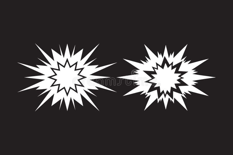 Jagged Explosion Burst Silhouette Icon ,Dynamic Impact Vector. Stock ...