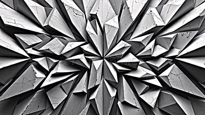 Jagged, Geometric Shards Fracture and Reassemble in a Rhythmic Pulse ...