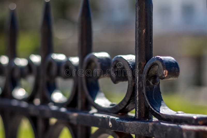 Forged Fence Rusted Decorative Element Stock Image - Image of iron ...