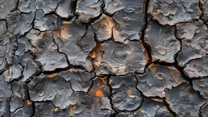 Jagged and Irregular Bark with Sharp Edges and Jagged Cracks Creating a ...