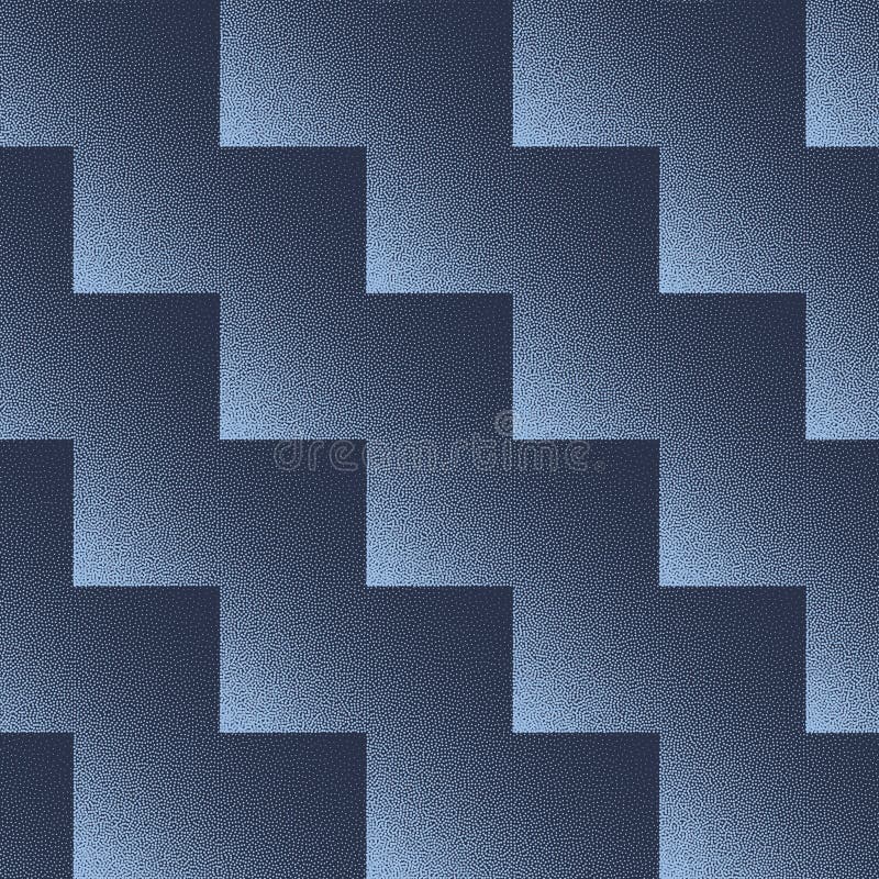 Jagged Layered Structure Seamless Pattern Trendy Vector Blue Abstract ...