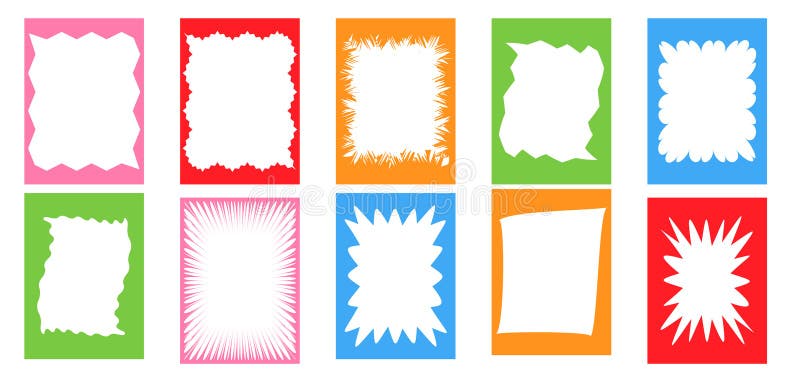 Jagged Line Form, Rectangles in Bright Colors Vector Stock Vector ...