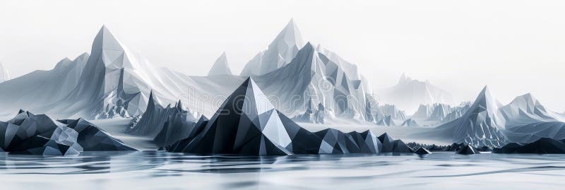 Jagged Mountain Formations Composed of Bold Angular Shapes and Lines ... Jagged Mountain Formations Composed of Bold Angular Shapes and Lines ...