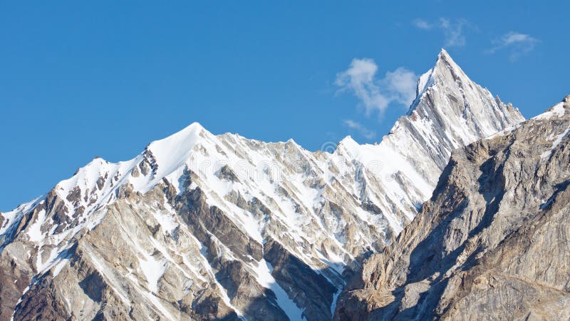 Jagged Mountain Ridge in the Karakorum Range Stock Image - Image of ...