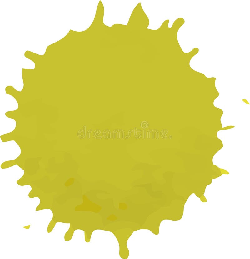 Jagged Mustard Blot with Textured Paint Splash Shape. Stock ...