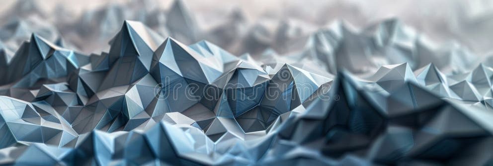 Jagged Overlapping Triangles Creating an Abstract 3D Depiction of ...