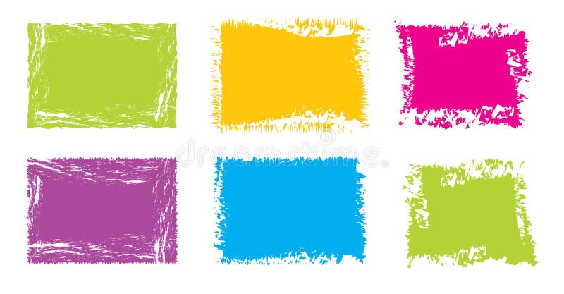 Jagged Rectangle. Bright Color Simple Shapes. Rectangle Paper Template ...