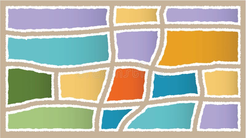 Jagged Rectangle. Bright Color Simple Shapes Stock Vector ...