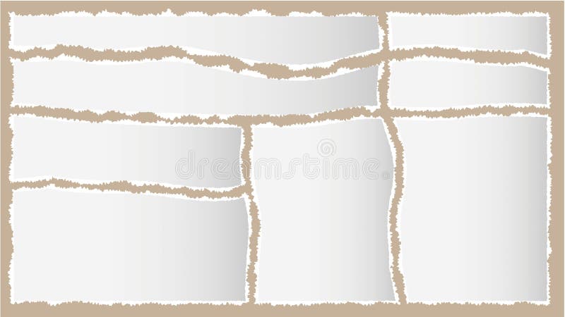 Jagged Rectangle, Simple Shape. Rectangle Paper Template Jagged and ...