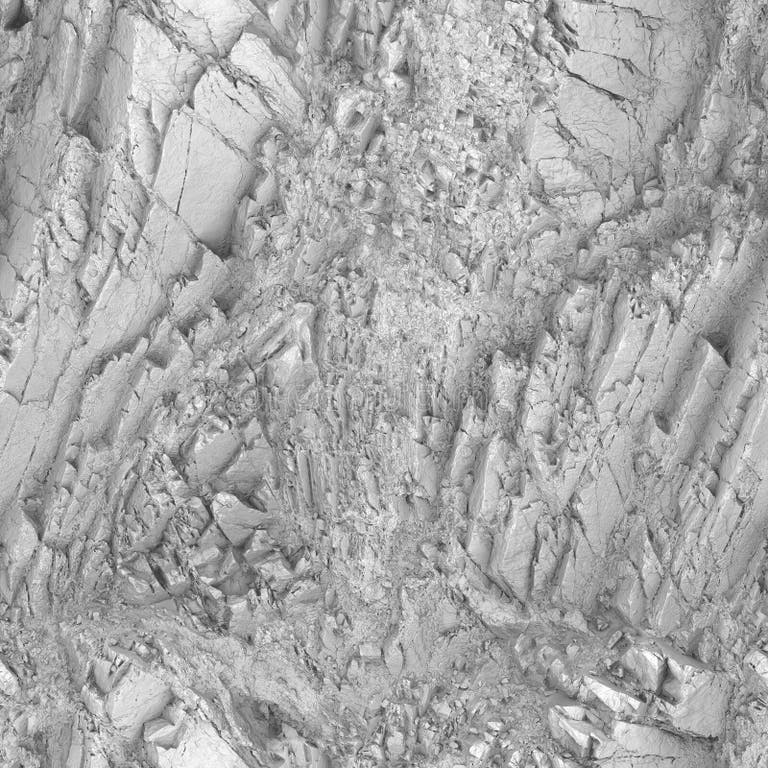 Jagged Rock Ambient Occlusion Map Texture, Grayscale AO Map Stock Illustration - Illustration of ...