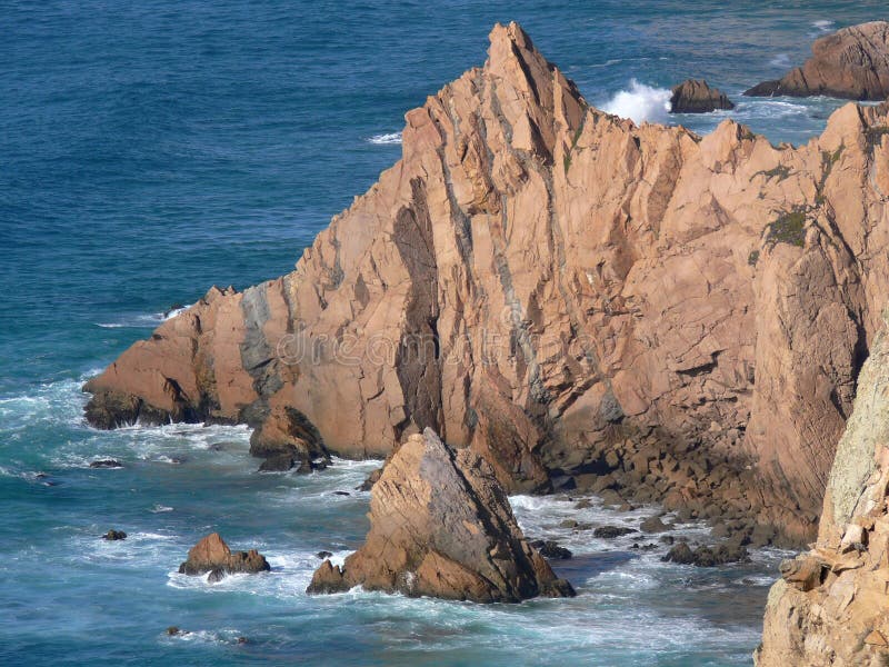 Jagged Rocks stock image. Image of portugal, coastline - 3423165