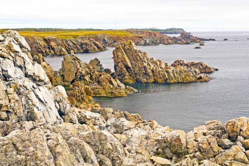 Jagged Rocks on the Newfoundland Coast Stock Photo - Image of coast ...