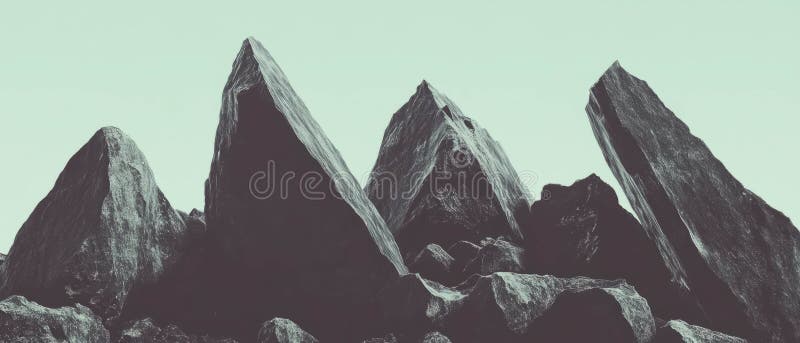 Jagged Rocks with Sharp Edges Create a Striking Landscape in Rugged ...