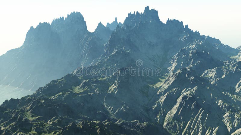 Jagged Rocky Cliffs stock illustration. Illustration of render - 62822162