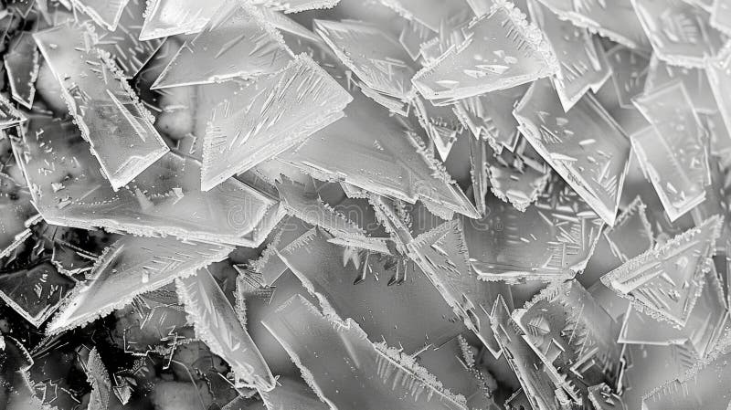 Jagged Shards of Frost Forming Intricate Patterns Exhibiting a Sense of ...