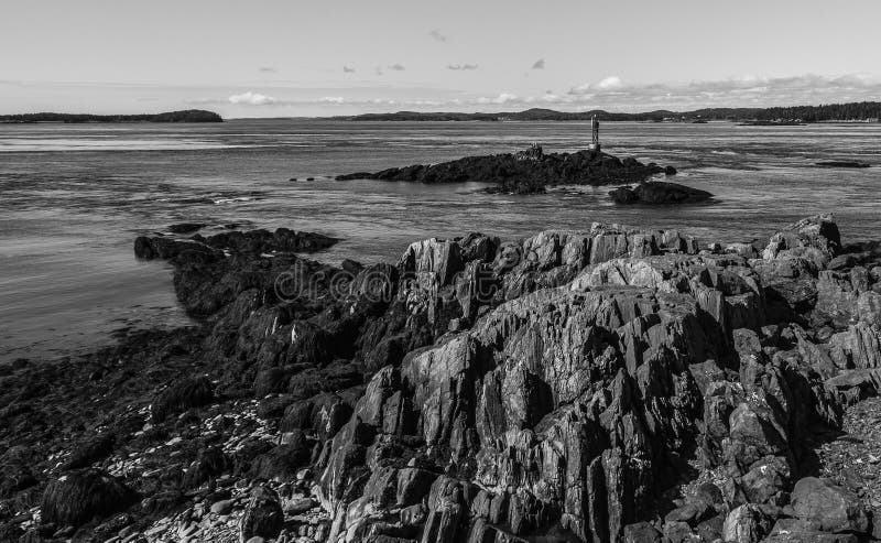 Jagged Coast Line stock photo. Image of clouds, water - 29740042