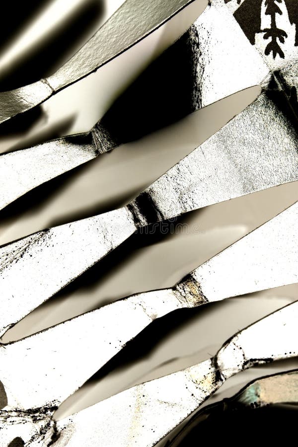 Jagged Silver Lines Abstract Paper Background Stock Image - Image of ...