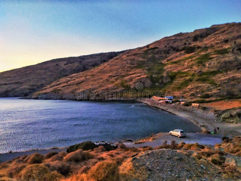 Seaside Rocks Stand Firm Timeless Against the Tides. Stock Photo ...