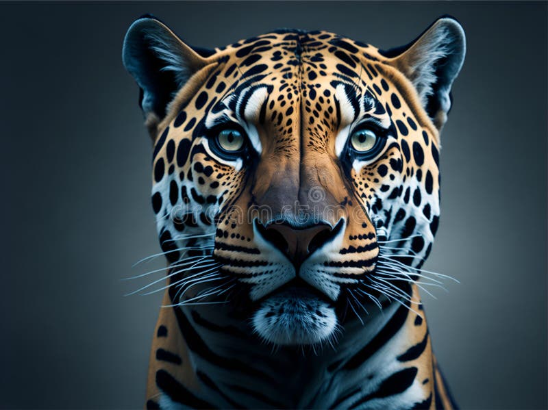 Jaguar - Animal Front View, Isolated on White, Shadow. Ai Generated ...