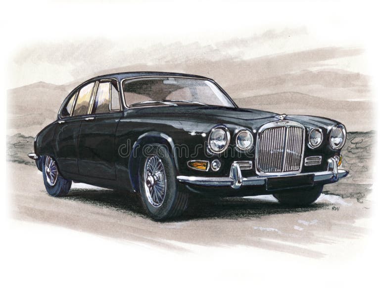 Jaguar Car Illustration Stock Illustrations – 368 Jaguar Car ...