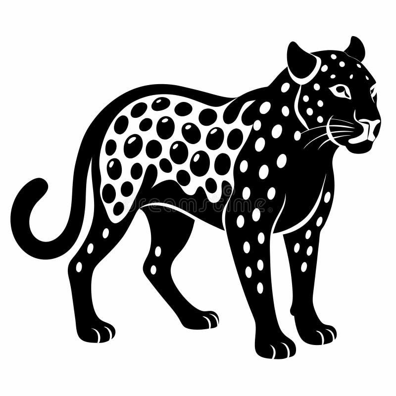 Jaguar Vector Minimal Art Design 1 Stock Vector - Illustration of ...
