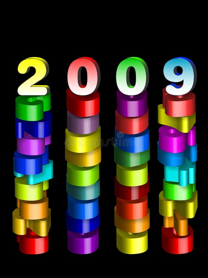 Jahr 2009 stock abbildung. Illustration von auszug, spielzeug - 6460584