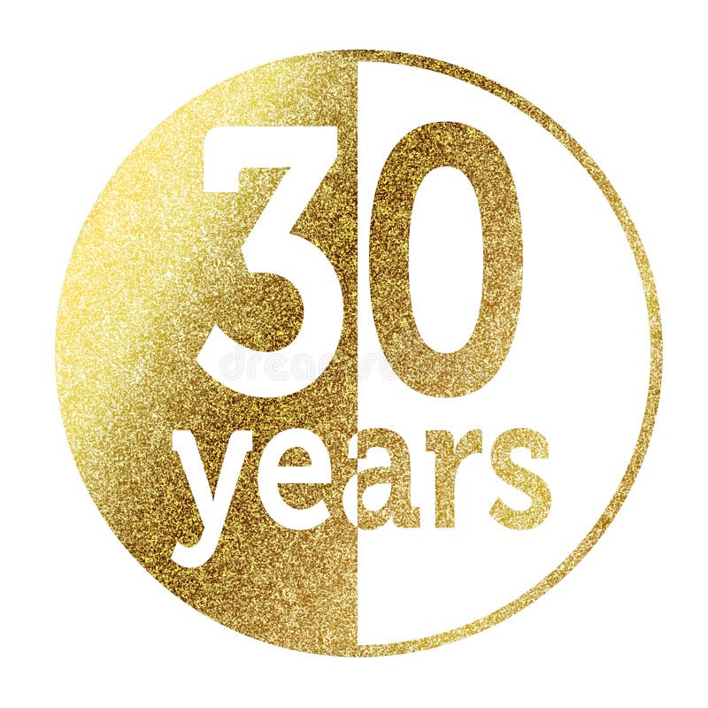 30 Jahre vektor abbildung. Illustration von gold, mode - 86228991