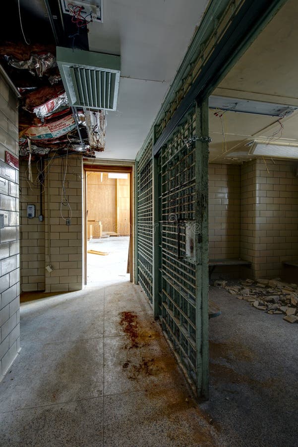 Jail Cell - Abandoned Courthouse Editorial Stock Photo - Image of ...