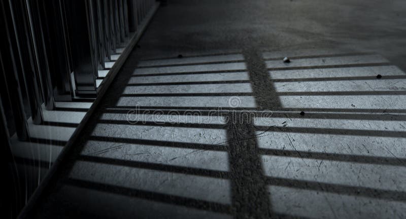 Jail Cell Bars Cast Shadows Stock Photo - Image of away, light: 49088784