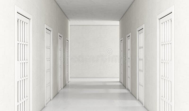 Modern Prison Cell stock illustration. Illustration of concrete - 13483500