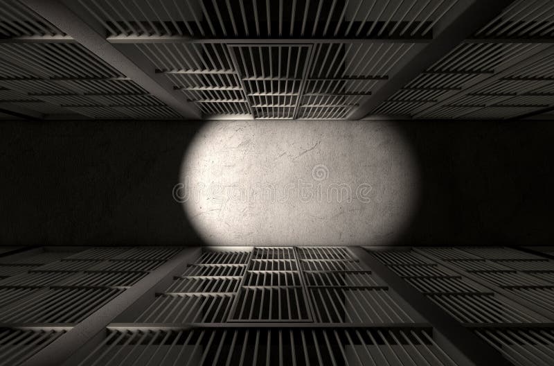 Jail Cell Corridor Top stock image. Image of metal, lock - 60268467